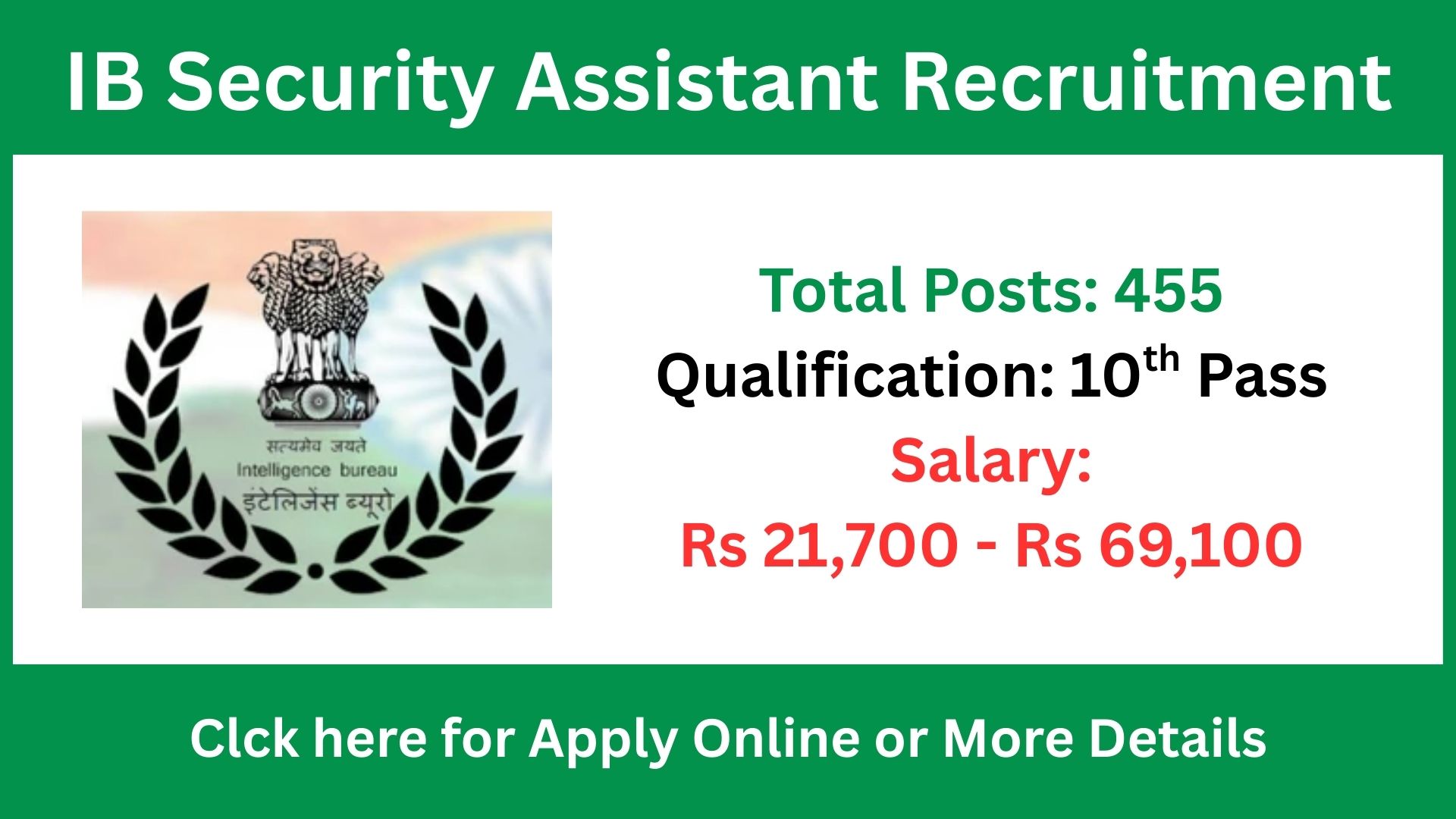 IB Security Assistant Exam Date 2025 - Career Guidance Group